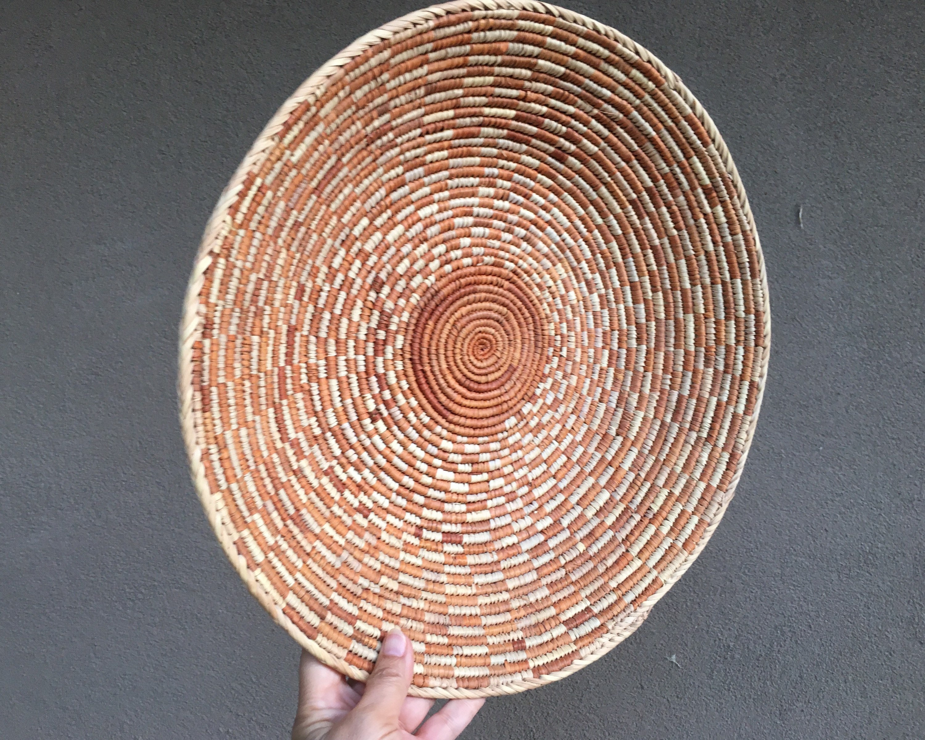 15 Shallow Woven Basket Bohemian Decor, Southwestern Decor, Native ...