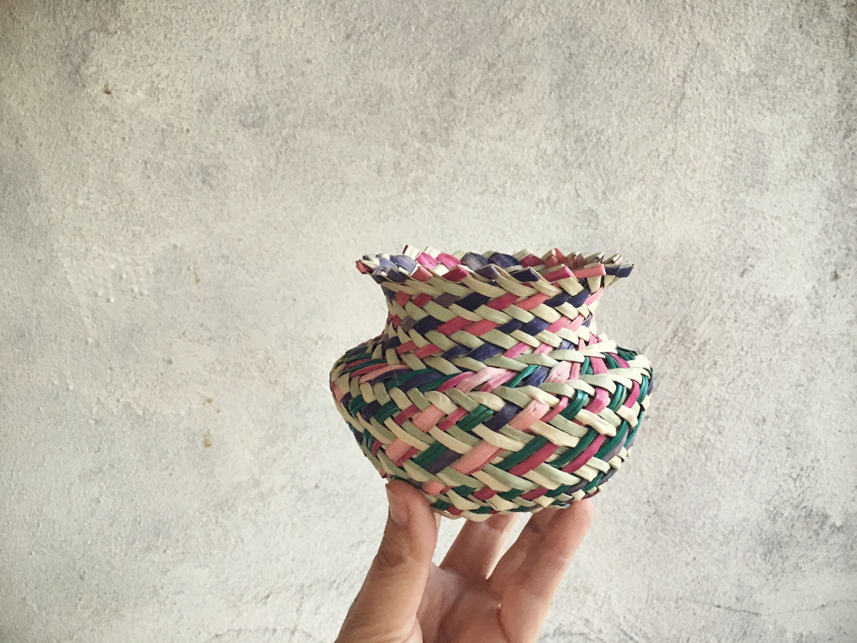 Vintage Tarahumara Indian Basket, Woven Basket, Small Pencil Holder ...