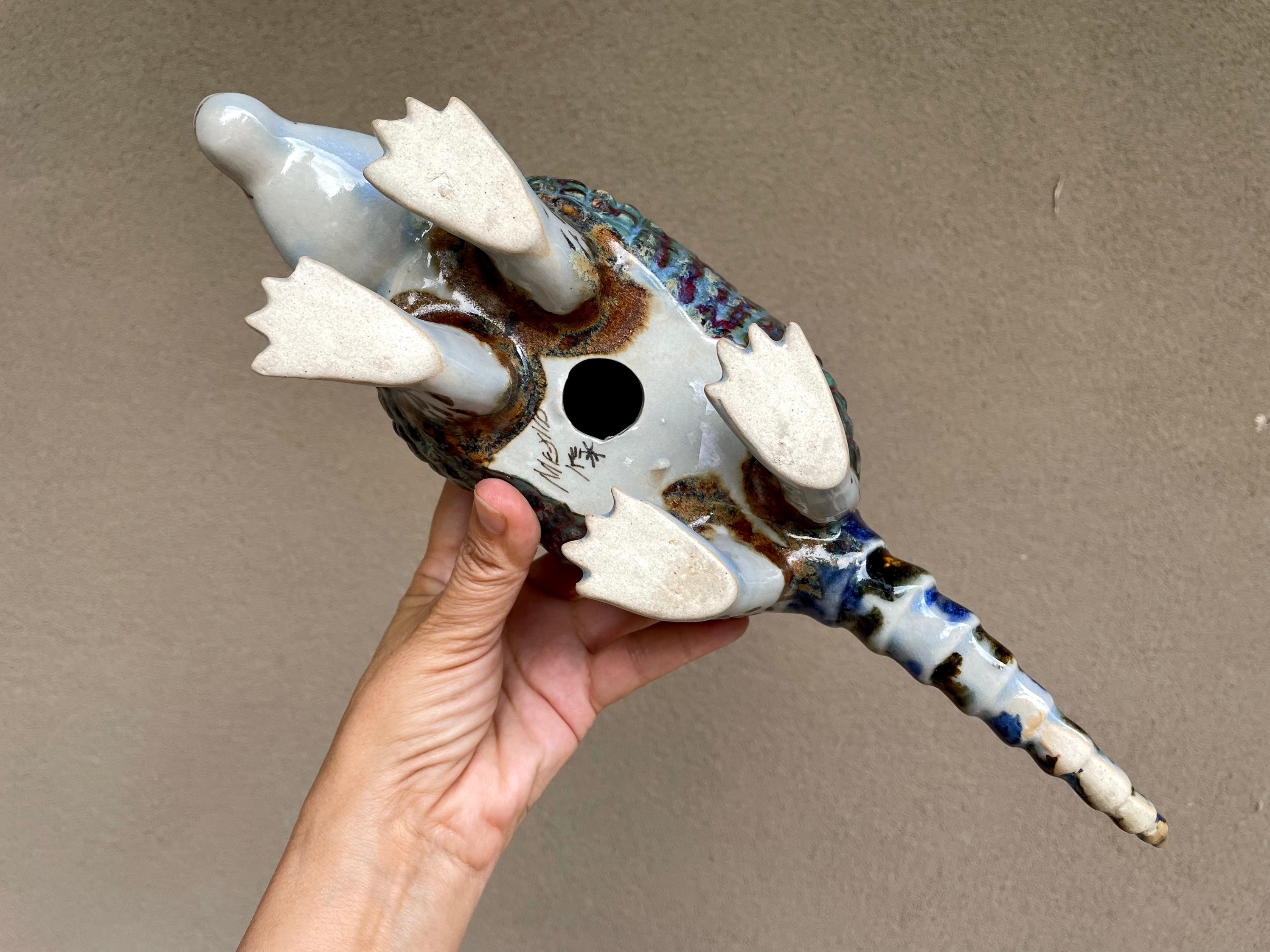 Vintage Ken Edwards Pottery Armadillo Statue, Over 12 Long, Folk Art ...