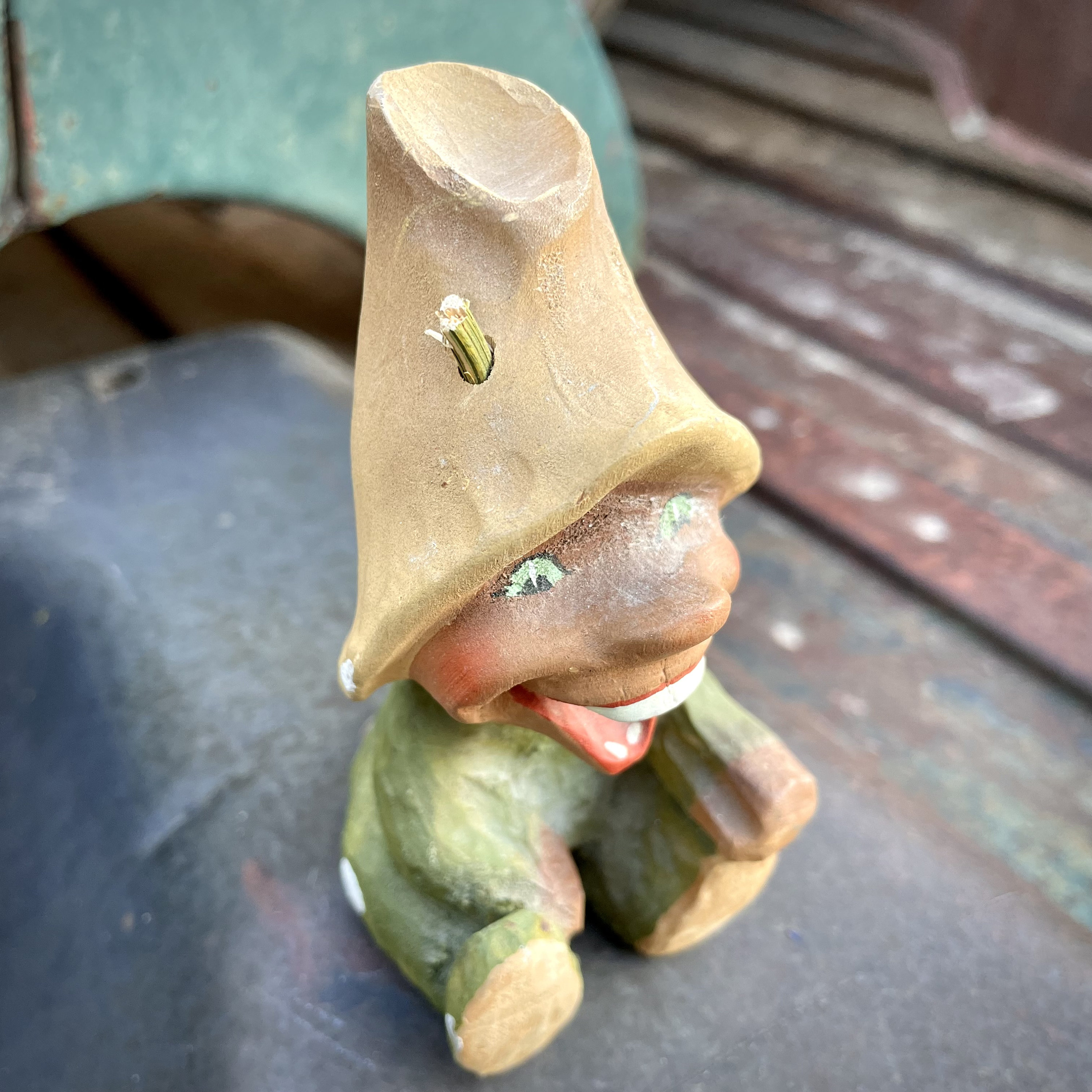 Vintage Henning Engelsen Carved Wood Troll Figurine, Woodland Sprite or ...