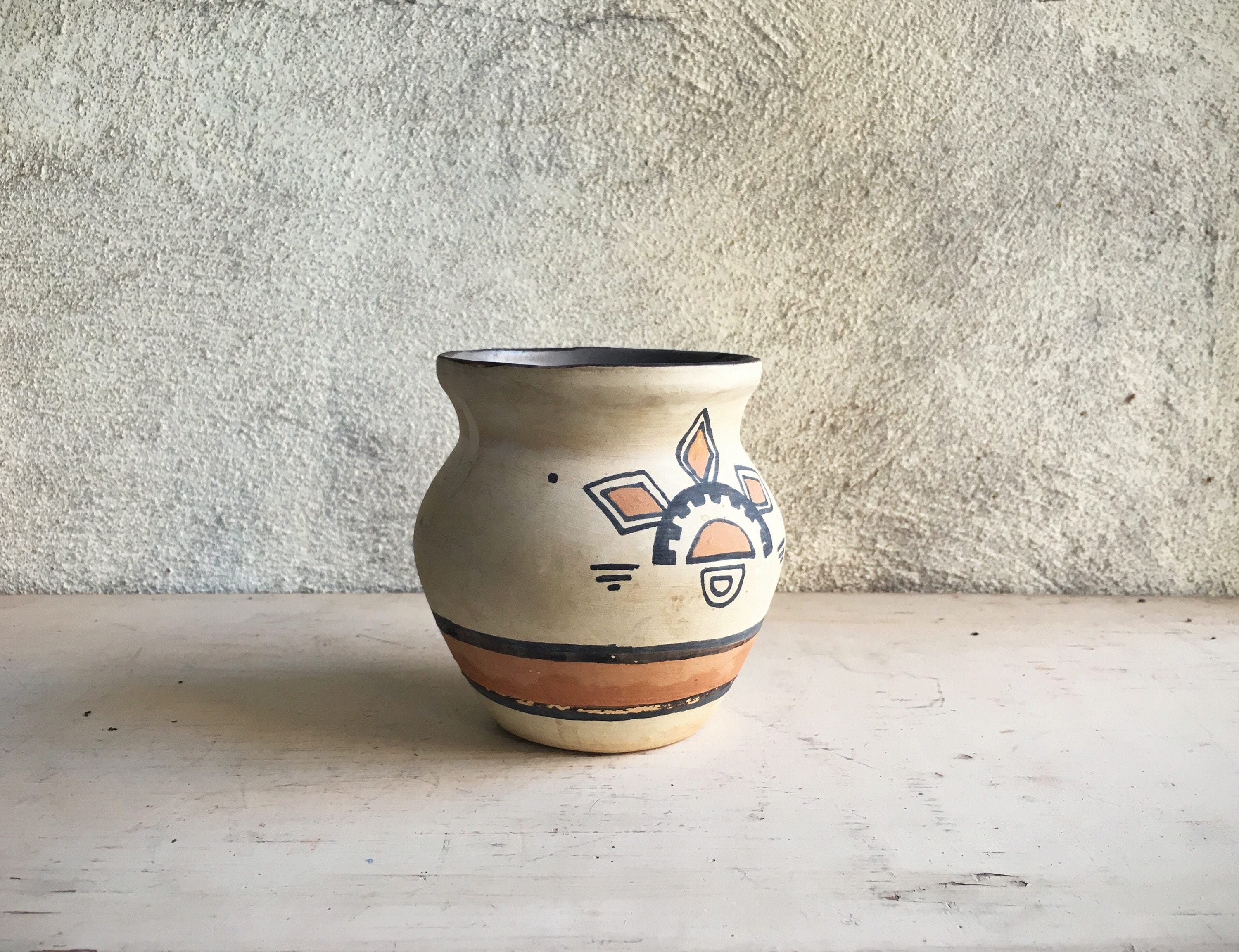 Vintage Southwestern Pottery Vase Native American Style Ceramic Pot ...