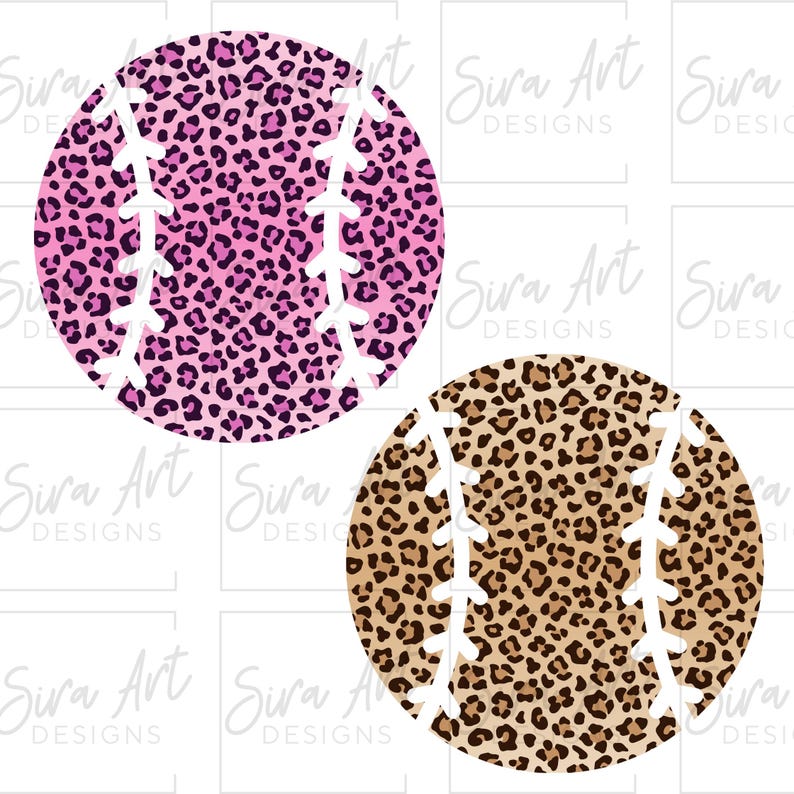 Leopard Print Baseball PNG, Animal Print Sport Design, Game Day Cheetah ...