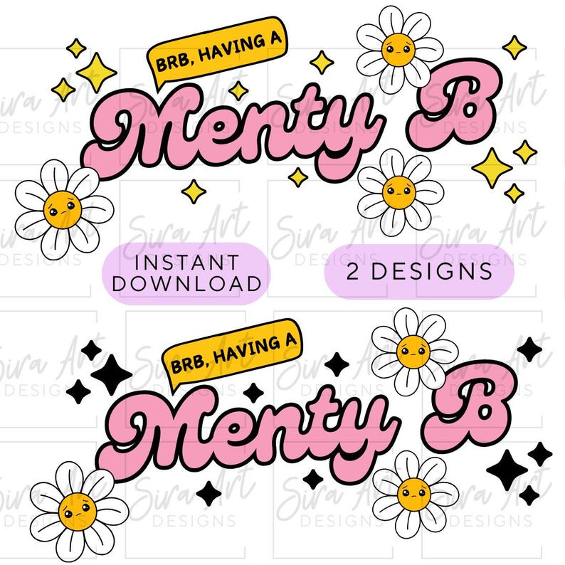 Having A Menty B PNG, Mental Health Png, Cute Trendy Png, Anxiety Png ...