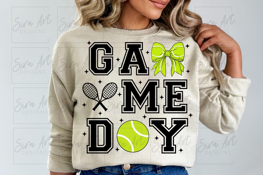 Tennis Game Day Png, Tennis Png, Tennis Bow Png, Tennis Coquette Bow ...
