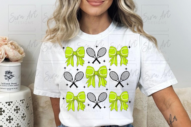 Tennis Bow PNG: Coquette Ribbon Sublimation Design (digital Download ...