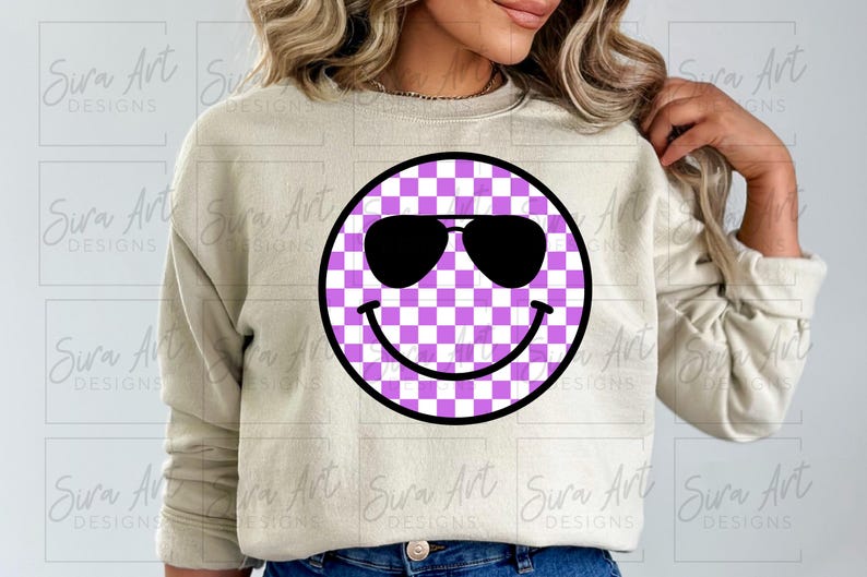 Smile Bundle Png, Checkered Smile Face Png, Groovy Smile Face Png ...