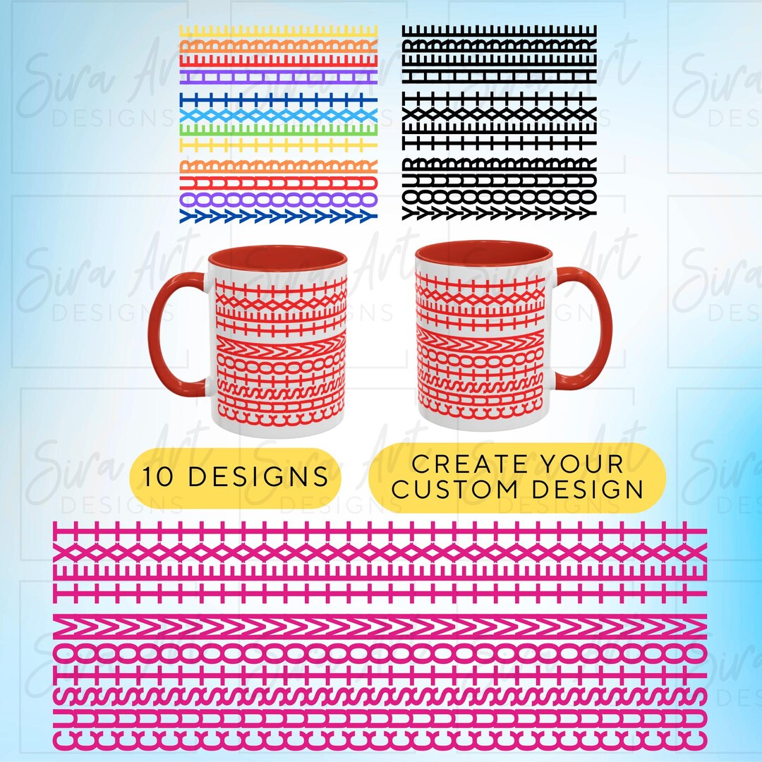 Custom Hidden Message Mug Wrap PNG Bundle, Personalized Sublimation ...