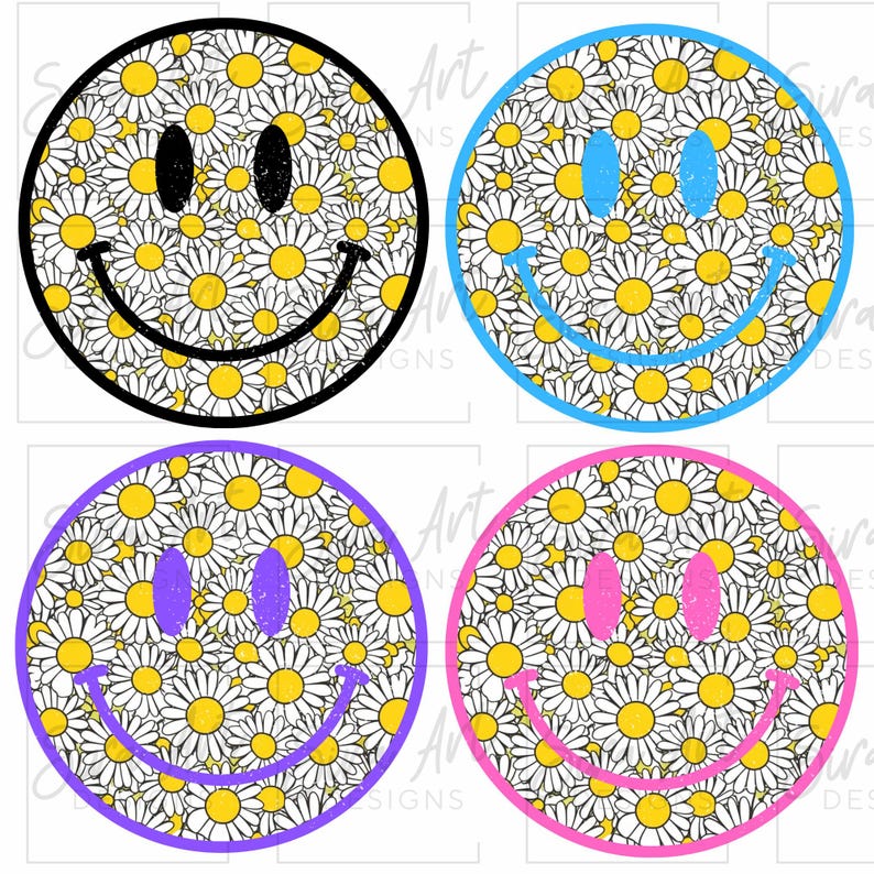 Daisy Smile Png, Smile Retro Happy Flowers PNG, Daisies Png, Floral ...