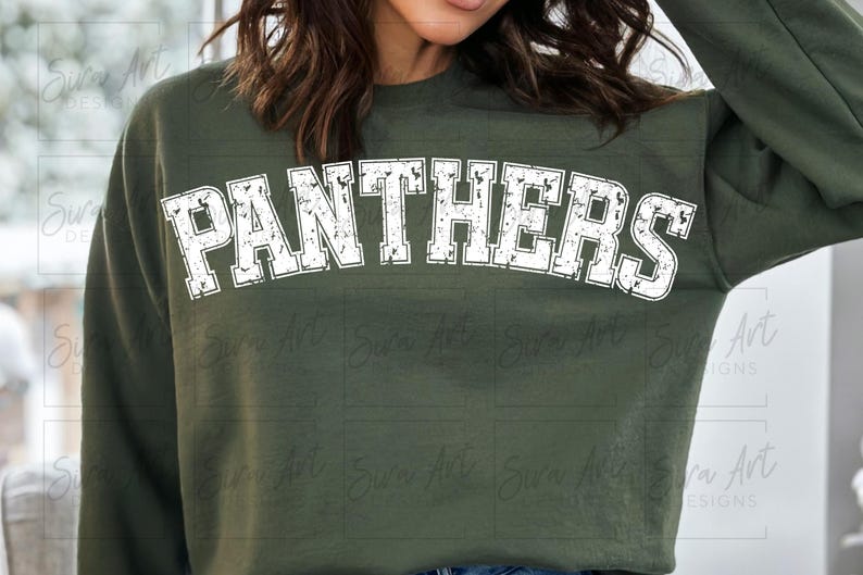Panthers Mascot Distressed PNG, Sports Sublimation Design, College Team ...
