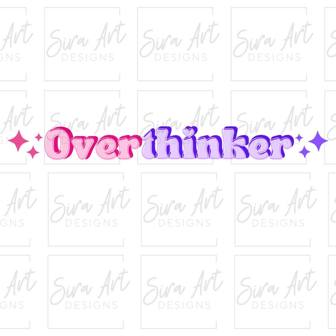 Overthinker PNG, Mental Health Png, Anxiety Clipart, Overwhelmed Design ...