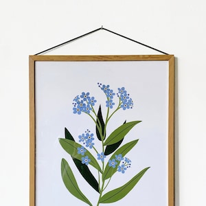 A3 Forget Me Not Print - Etsy UK