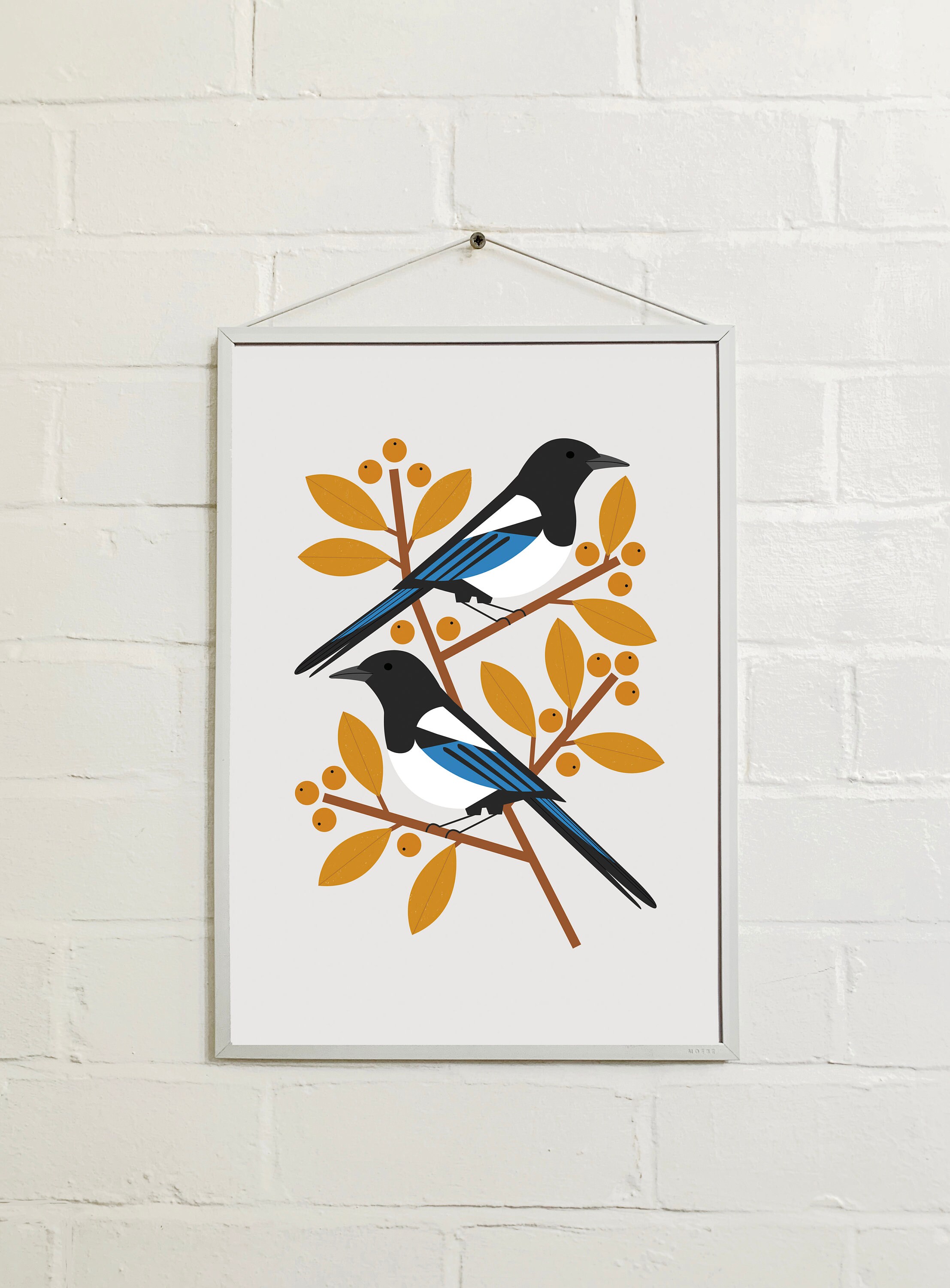 A3 Magpies Print - Etsy UK