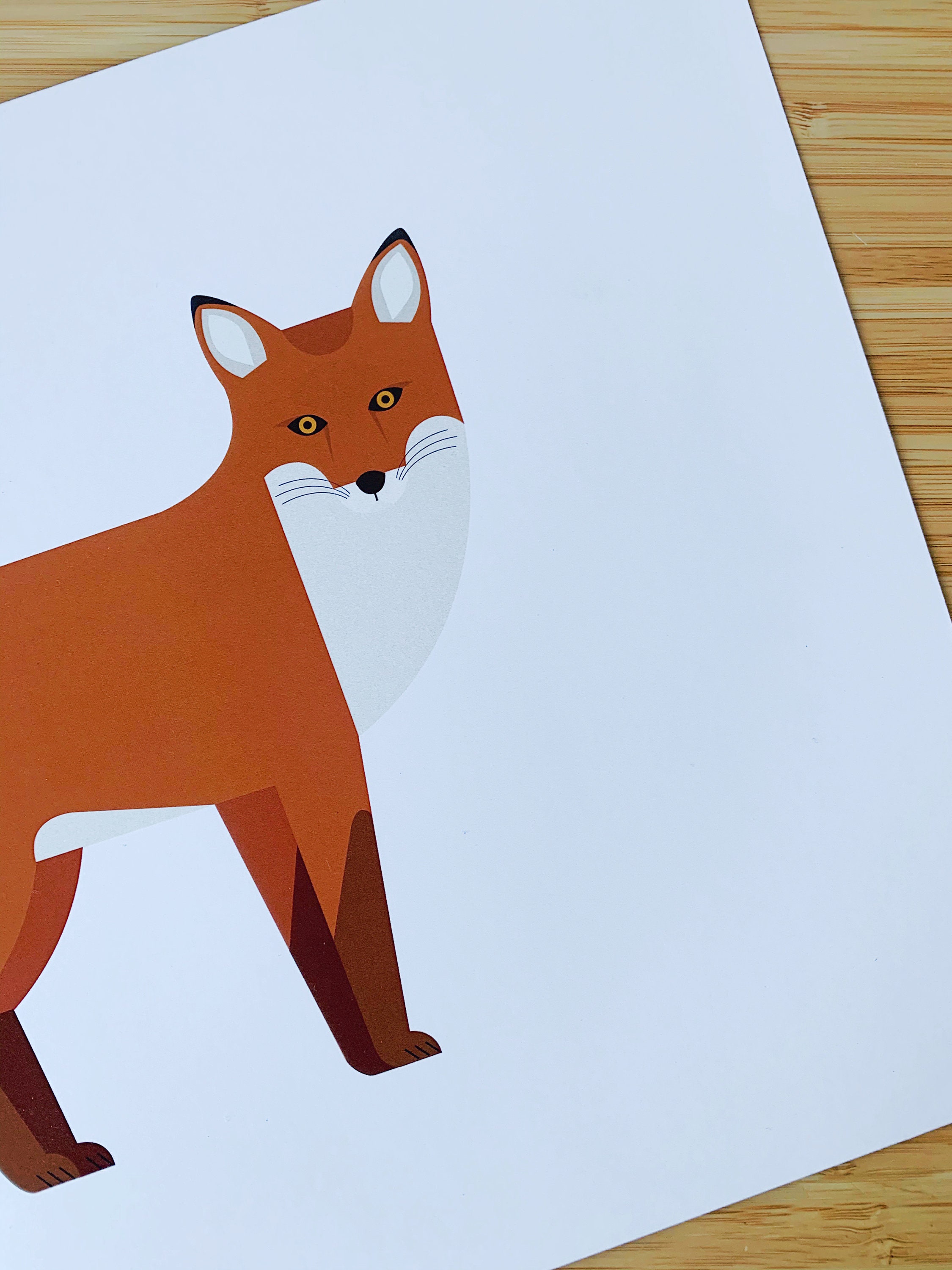 A3 Fox Print - Etsy