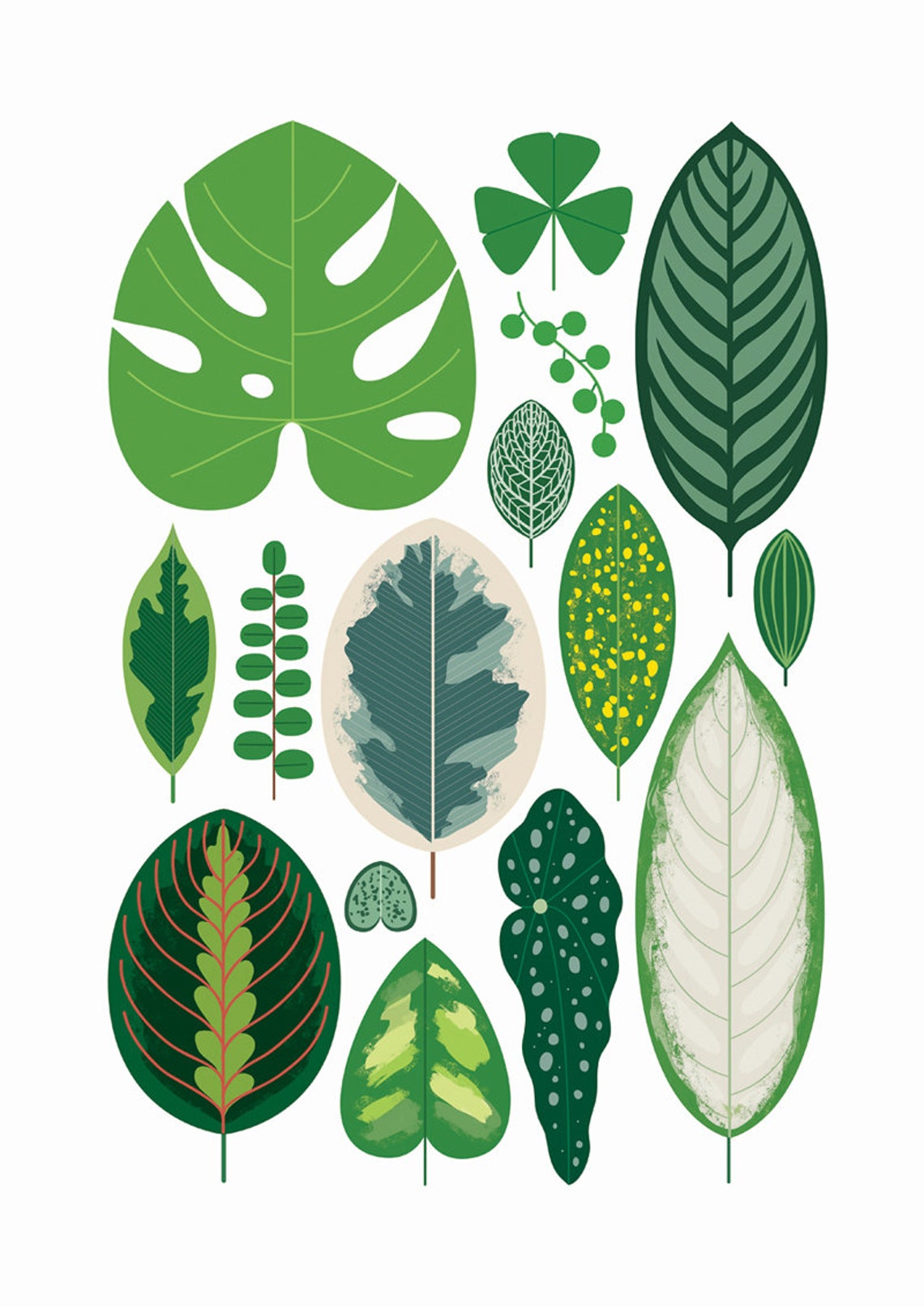 A3 Leaves Print | Etsy