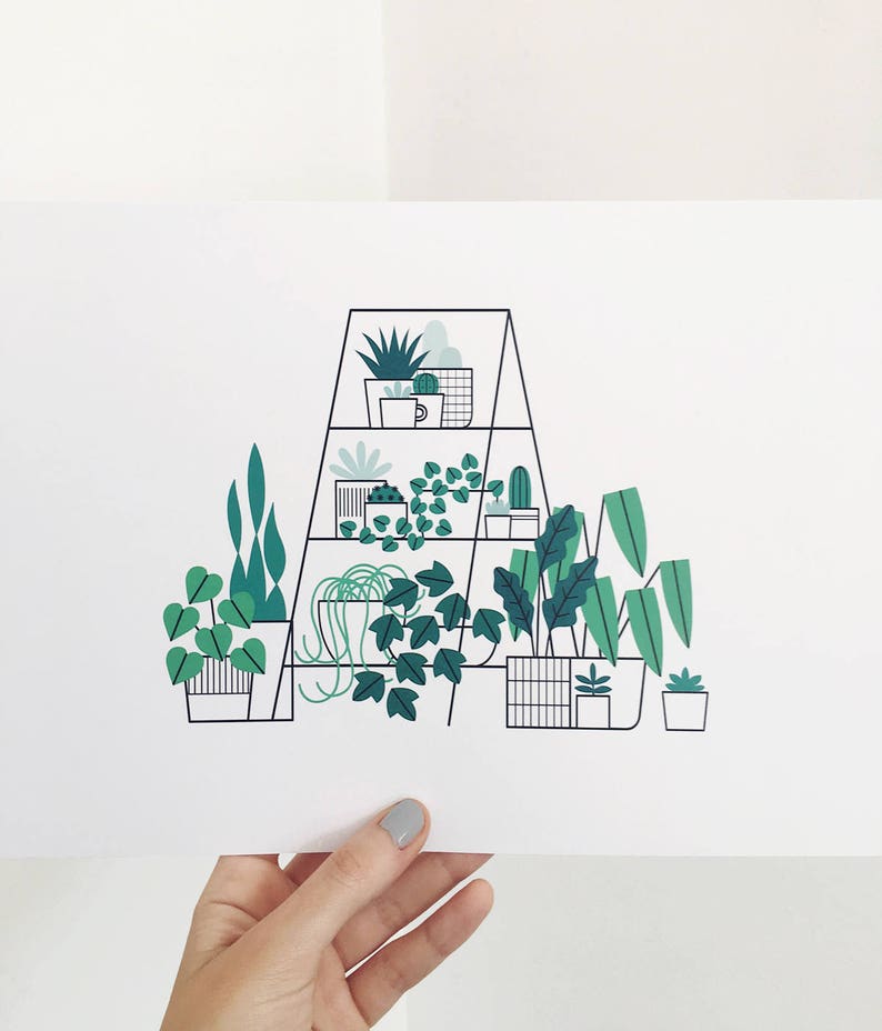 A4 Plant Ladder Print - Etsy