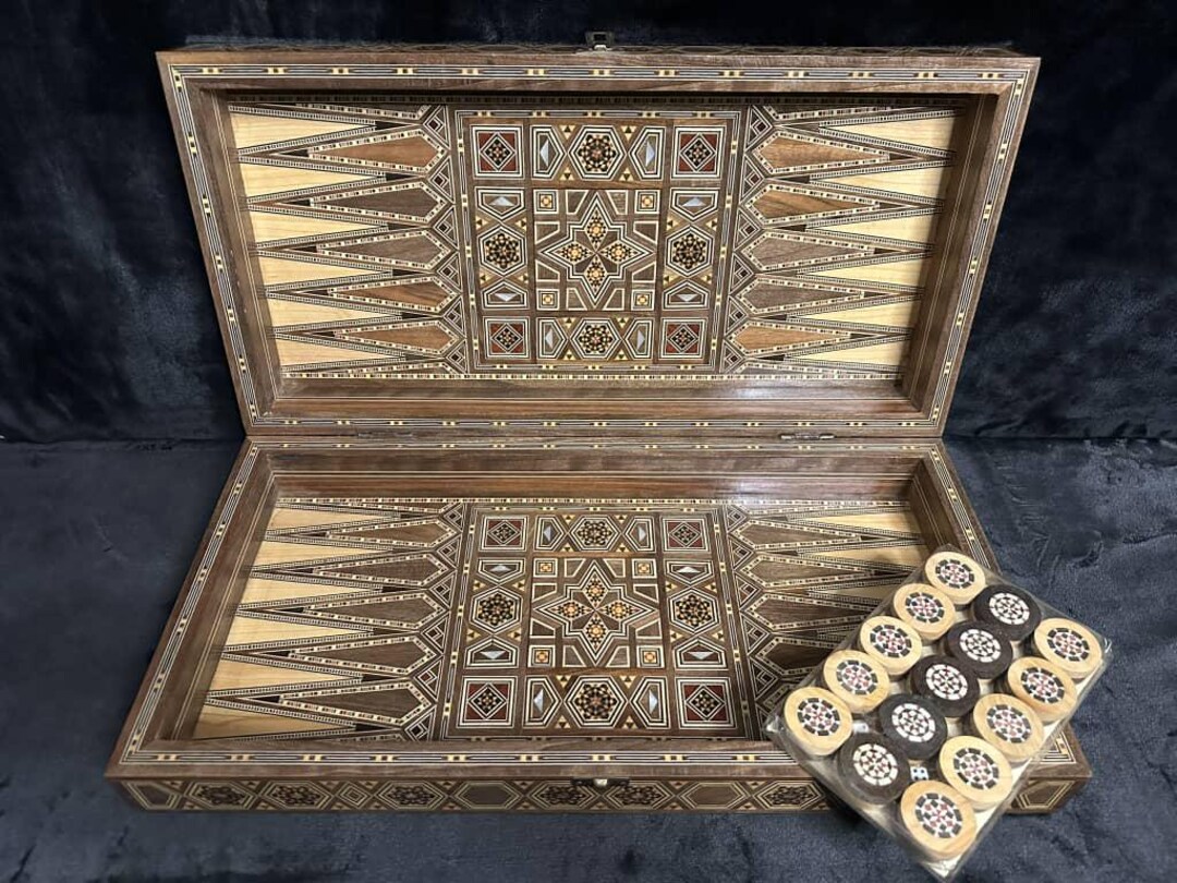 Large Backgammon & Chess Board, Large Chess Board, Handmade Checkers ...