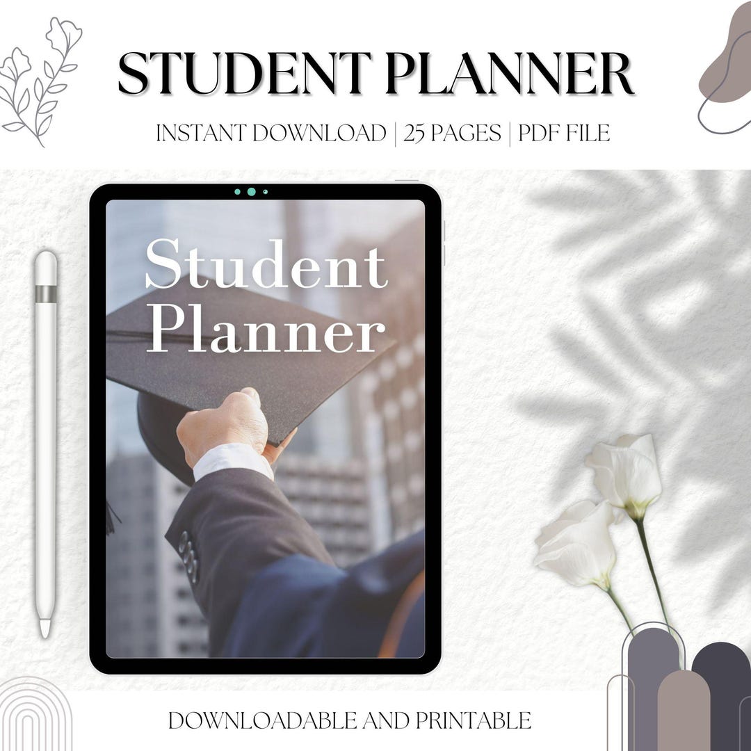 Student Planner | Academic Organizer & Study Tracker | Digital Download ...
