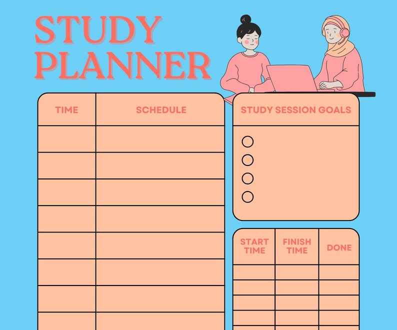 Ultimate Digital Study Planner, Printable & Editable Study Schedule ...