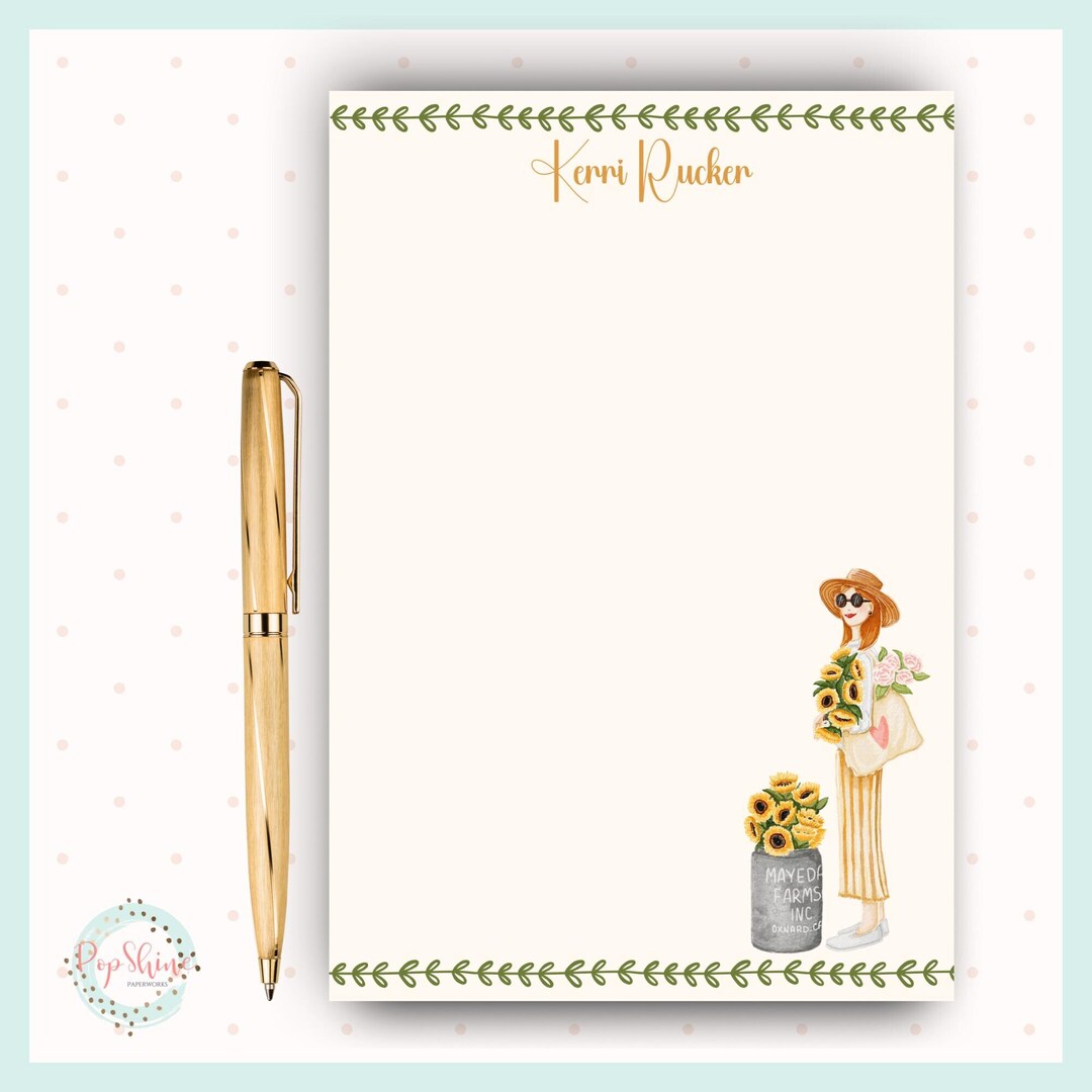 Personalized Garden Notepad for Women Gardening Gift for Mom Flower ...