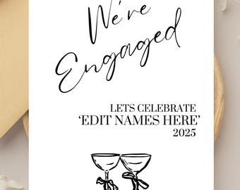Engagement Poster - Etsy