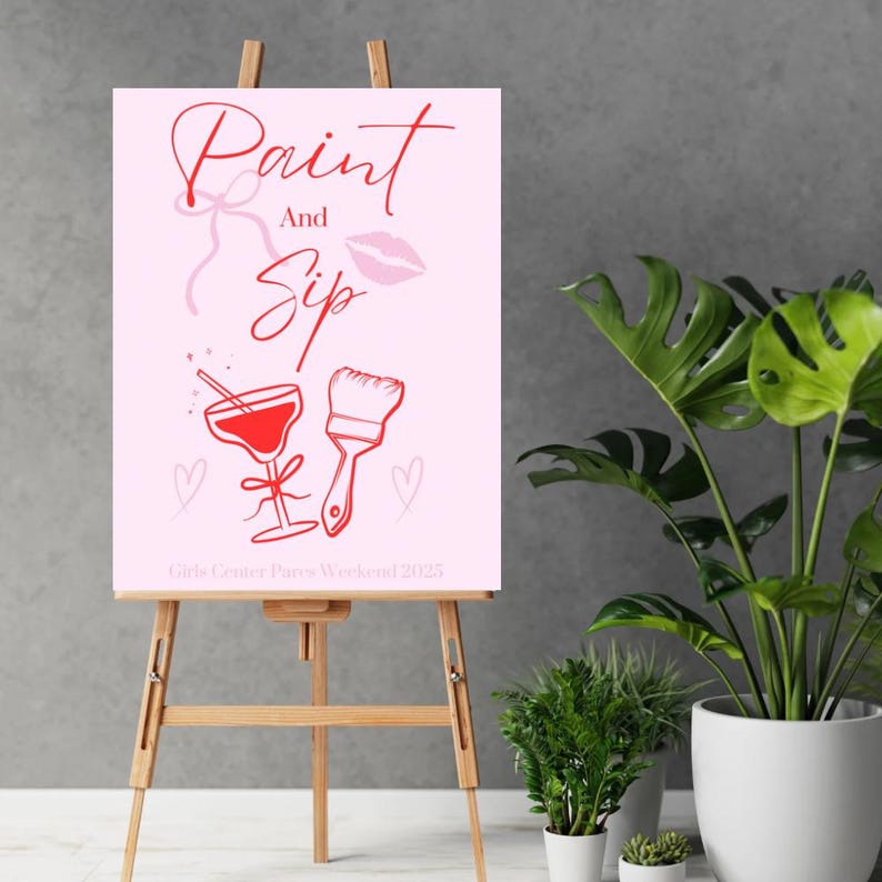 Paint and Sip Digital Template - Etsy