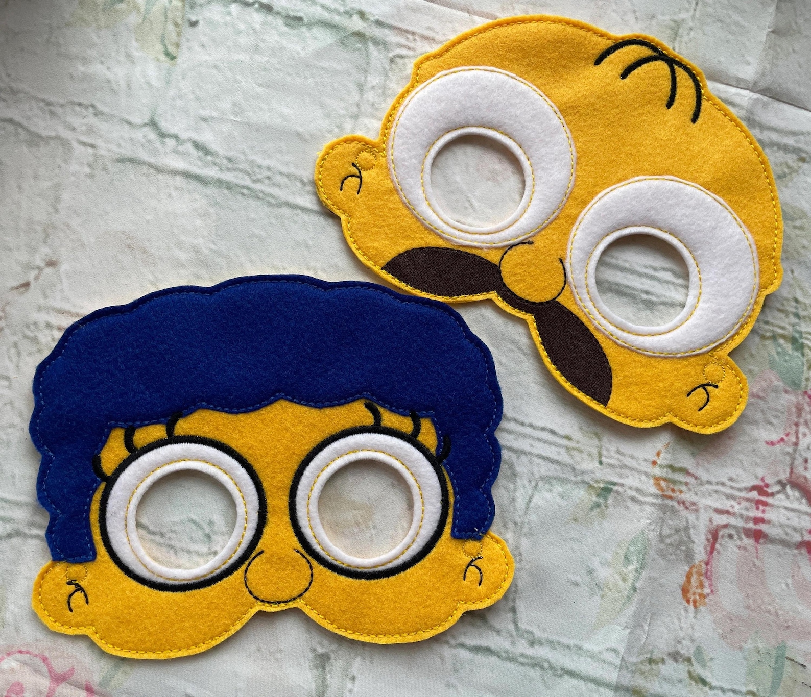 Handmade Simpson Character Felt Face Masks - Etsy