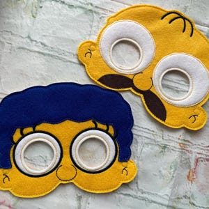 Handmade Simpson Character Felt Face Masks - Etsy