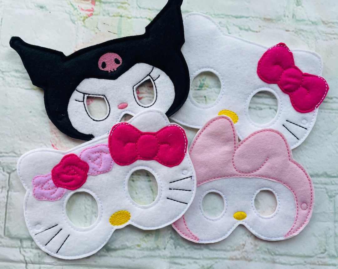 Handmade Cute Kitty and Friends Felt Face Mask - Etsy