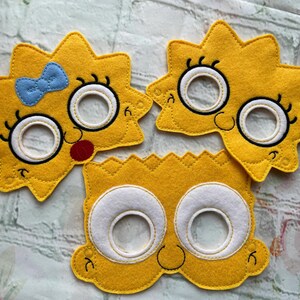 Handmade Simpson Character Felt Face Masks - Etsy