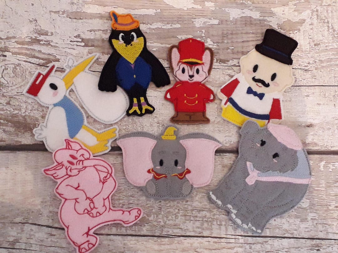 Handmade Dumbo Themed Felt Finger Puppet Set - Etsy