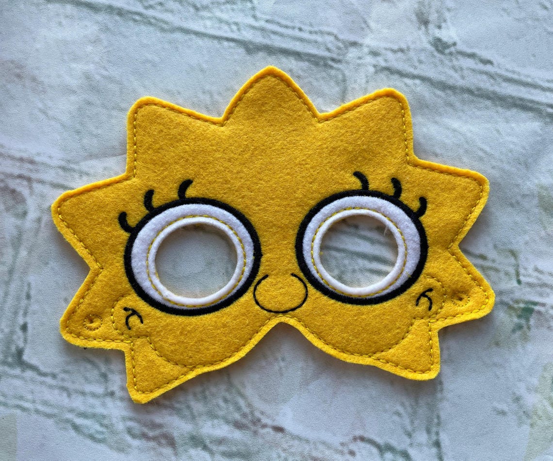 Handmade Simpson Character Felt Face Masks - Etsy