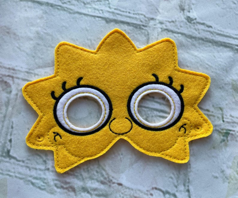 Handmade Simpson Character Felt Face Masks - Etsy