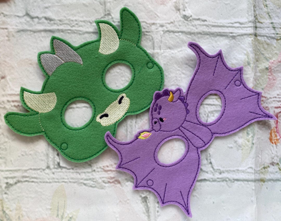 Handmade Dragon Themed Felt Face Mask - Etsy