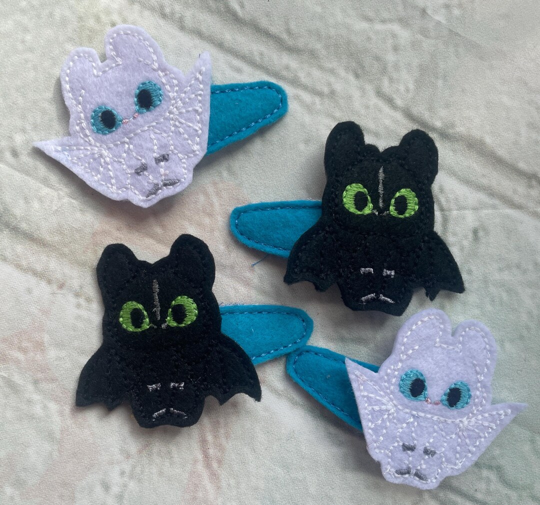 Handmade Dragon Character Felt Hair Clips - Etsy
