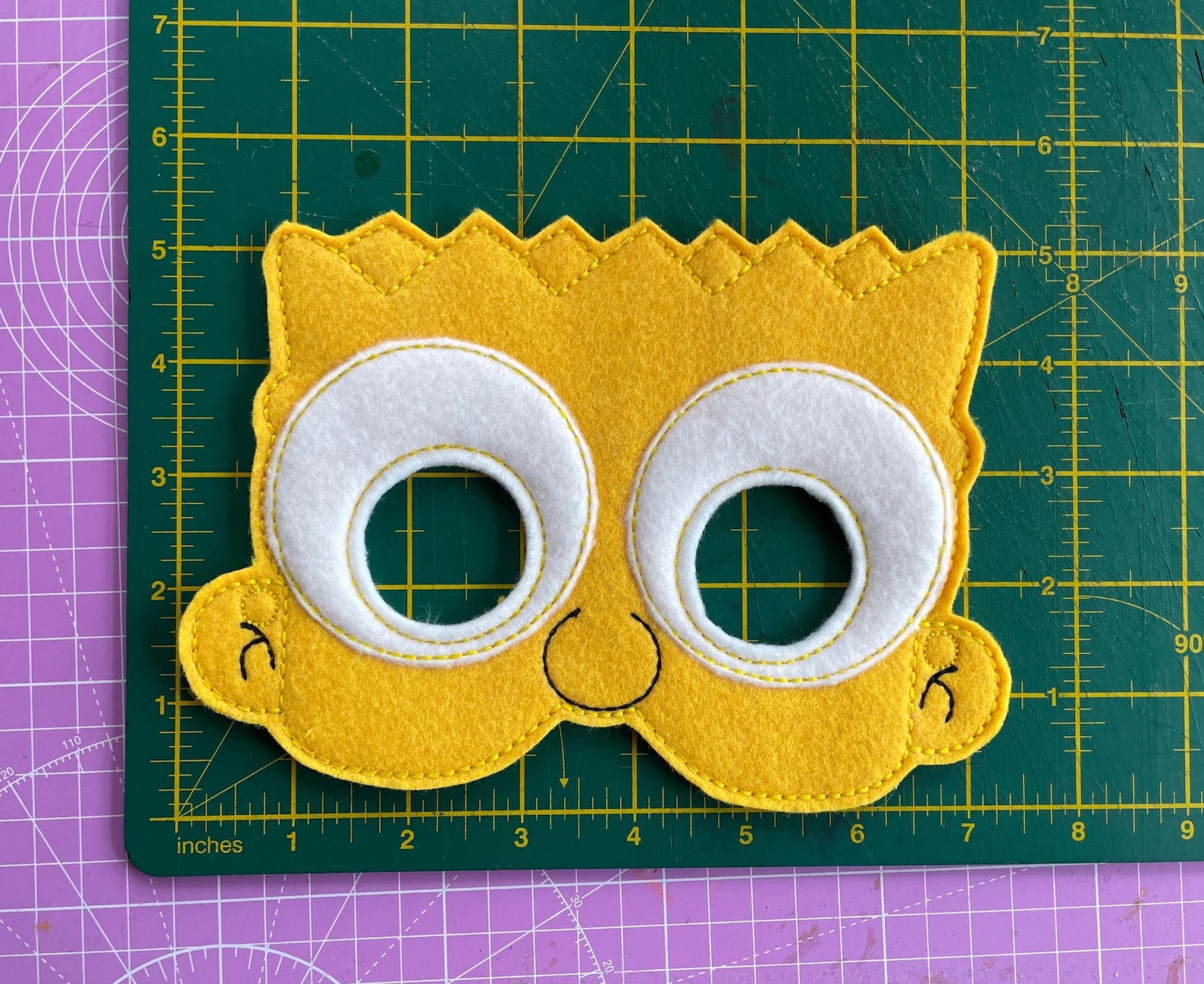 Handmade Simpson Character Felt Face Masks - Etsy