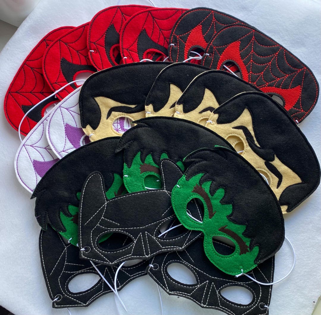 Handmade Superhero Character Felt Face Mask - Etsy