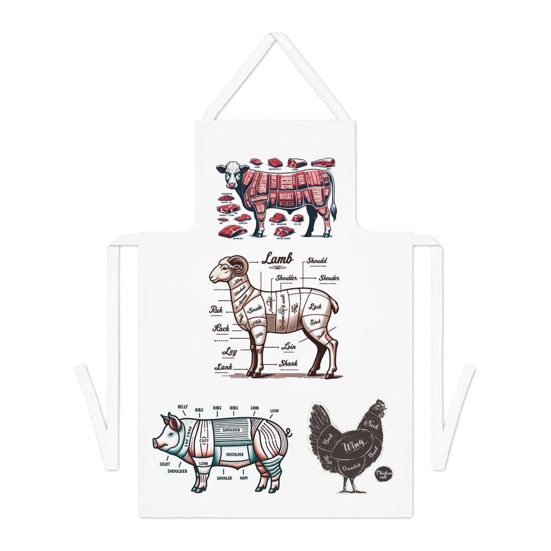 Meat Cuts Apron - Etsy