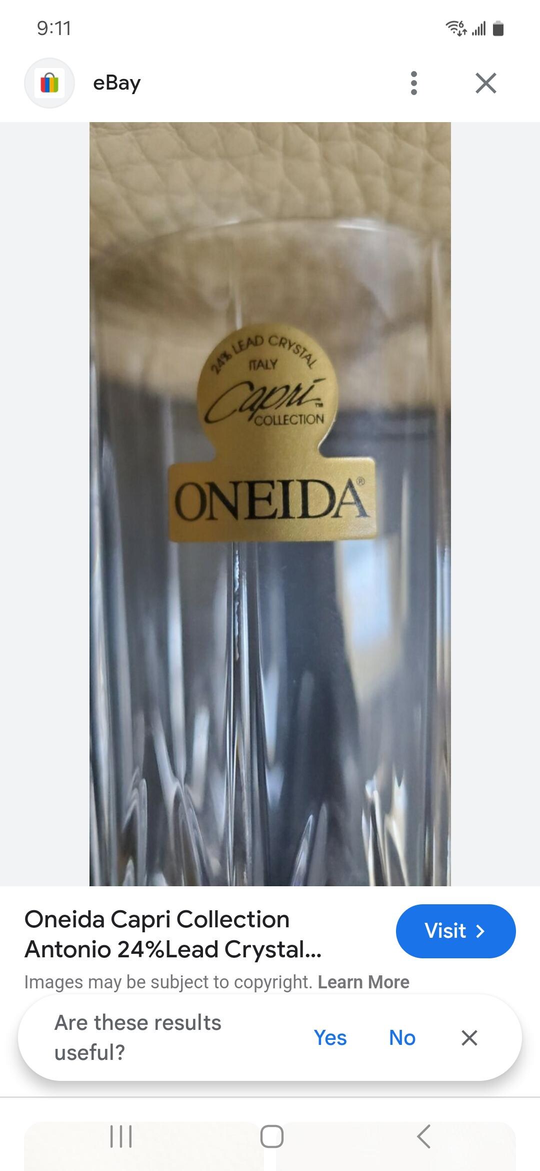Oneida Capri Lead Crystal Glasses 4 - Etsy