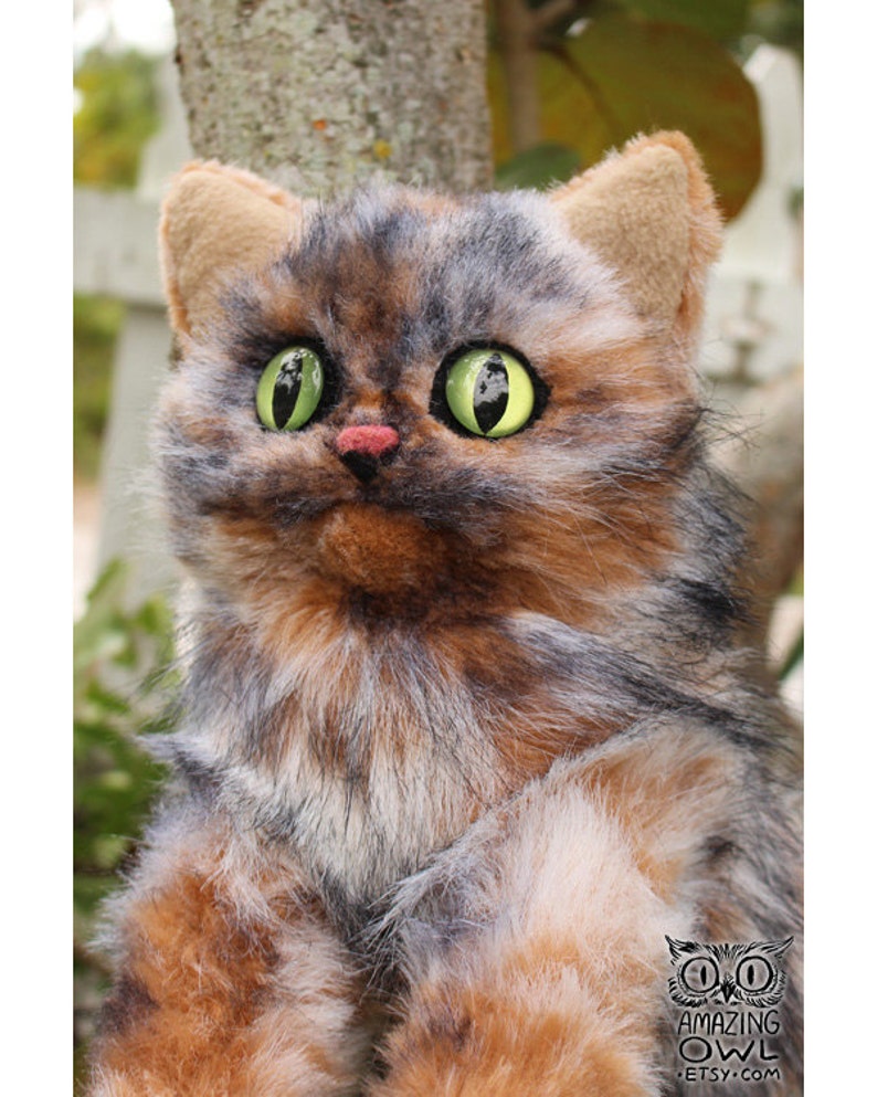 Cat Portrait Plush - Handmade Life-size Toy Cat - Etsy