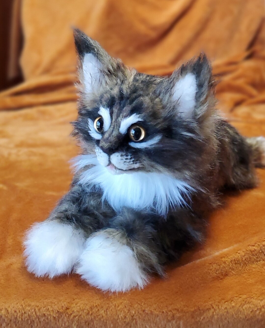 Cat Portrait Plush - Handmade Life-size Toy Cat - Etsy