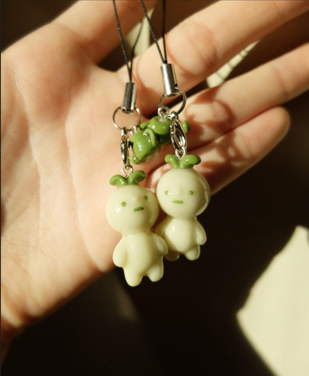 Smiski Polymer Clay Phone Charm | Glow in the Dark | Smiski Gardening ...