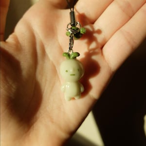 Smiski Polymer Clay Phone Charm | Glow in the Dark | Smiski Gardening ...