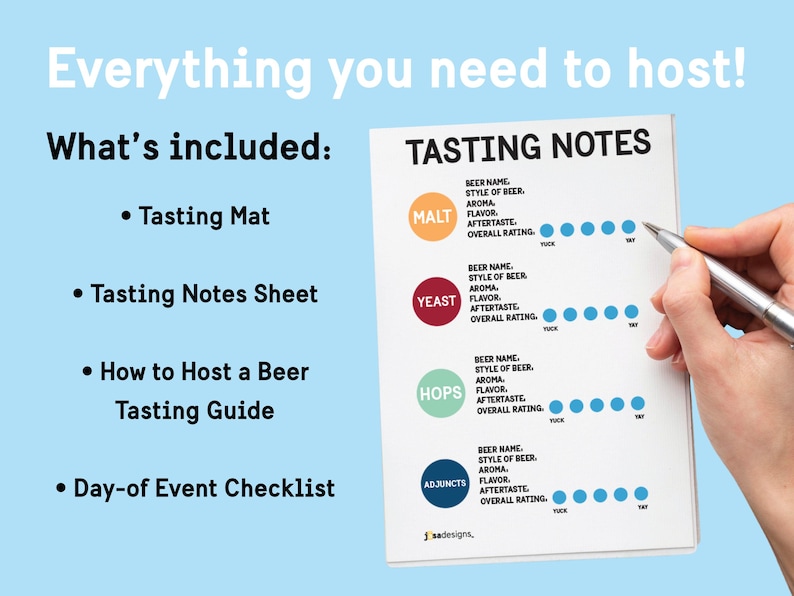 Beer Tasting Party Kit – Printable Mats, Scorecards, and Guide (digital ...