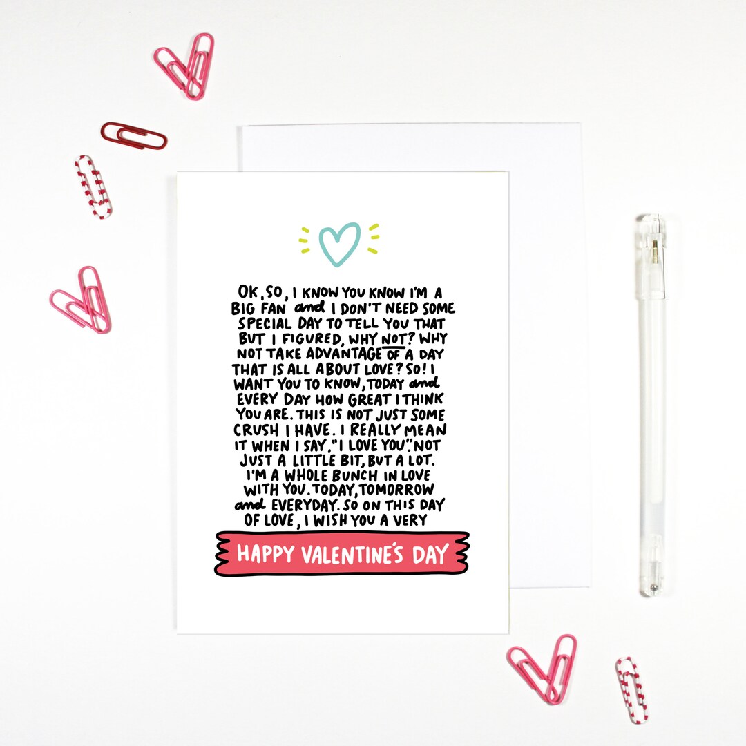 I'm a Big Fan Valentine's Day Card for Couple - Etsy