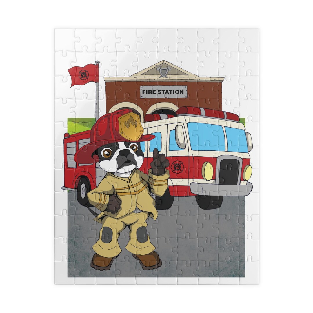Puzzle (110-piece) "the Adventures of Corporal Hunter - Fire Safety" - Etsy
