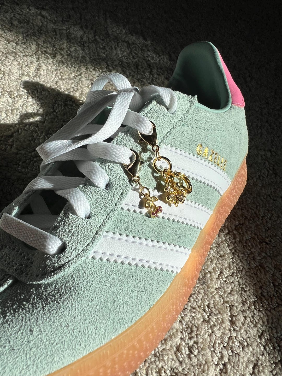 Mini Cherries, Mini Teardrop Shoe Charms: Gold Charms, Sneaker Charms ...