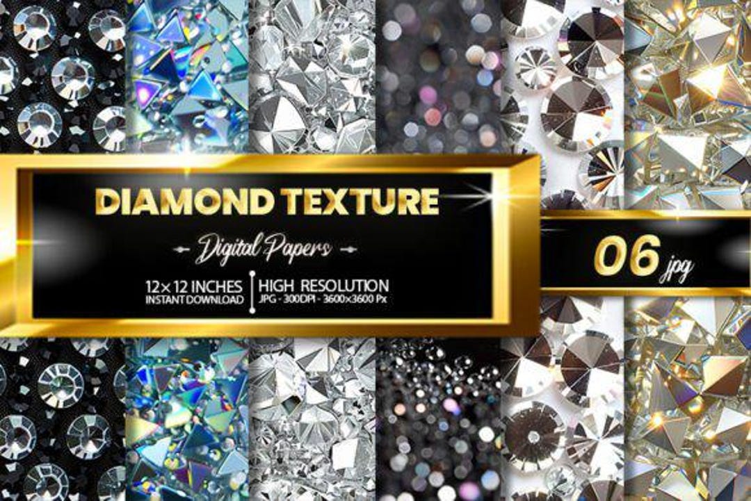 Diamond Digital Paper, Diamond Seamless Pattern, Diamonds Paper Pack ...