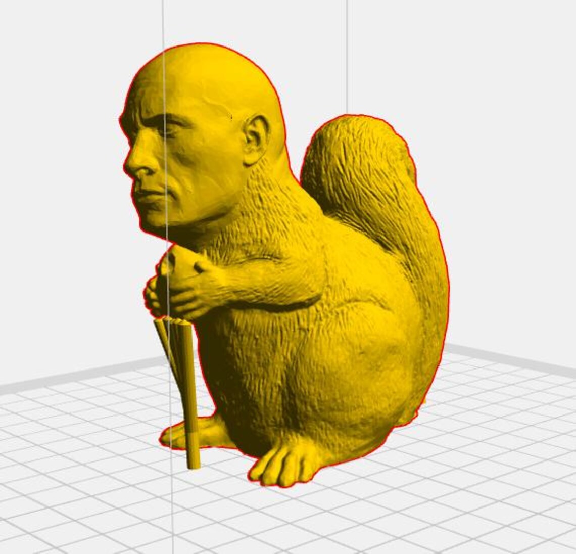 Dwayne "the Squirrel" Johnson Squirrel STL – 3D Printable Funny ...