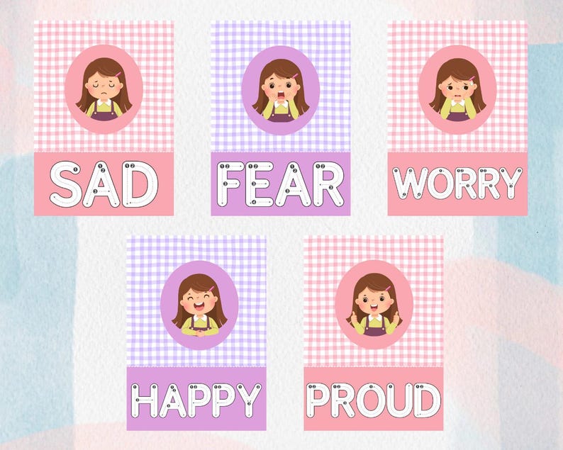 Digital Printable Tracing Words for Kids, Emotions - Etsy Australia