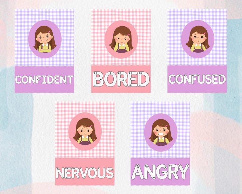 Digital Printable Tracing Words for Kids, Emotions - Etsy Australia